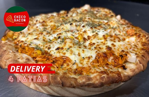 Pizza com 4 Fatias p/ Delivery Sabores Clássicos ou Premium: Chico ...